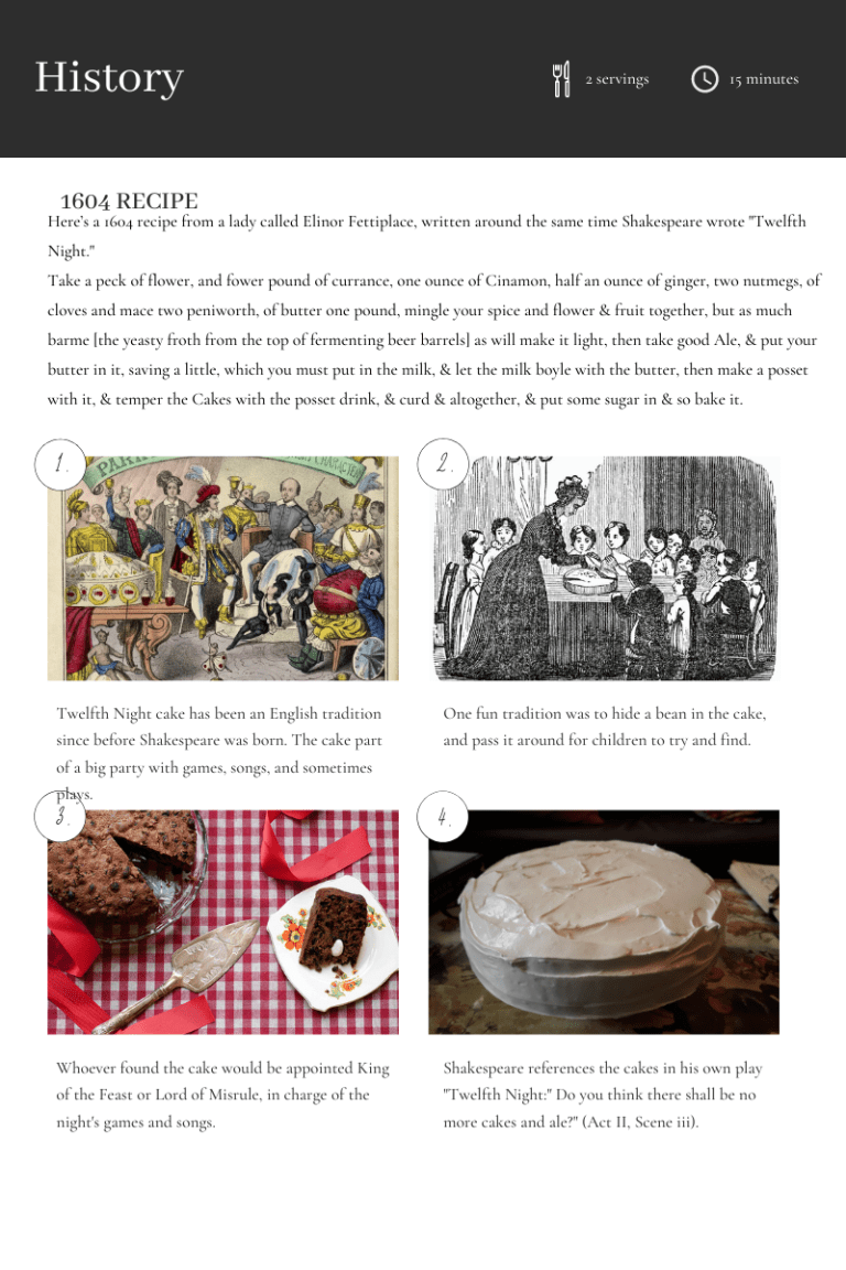 Shakespeare Recipes: How to Make a Twelfth Night Cake! – The ...